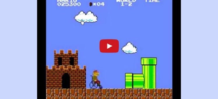 Screenshot Super Mario on Wheelchair - Der-Querschnitt.de